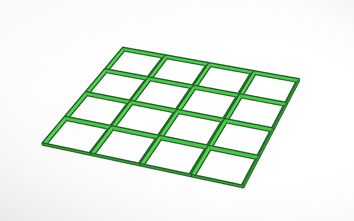 3D design Box Grid - Tinkercad