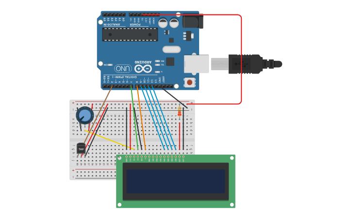 Circuit Design Temperature And Humidity Display Tinkercad