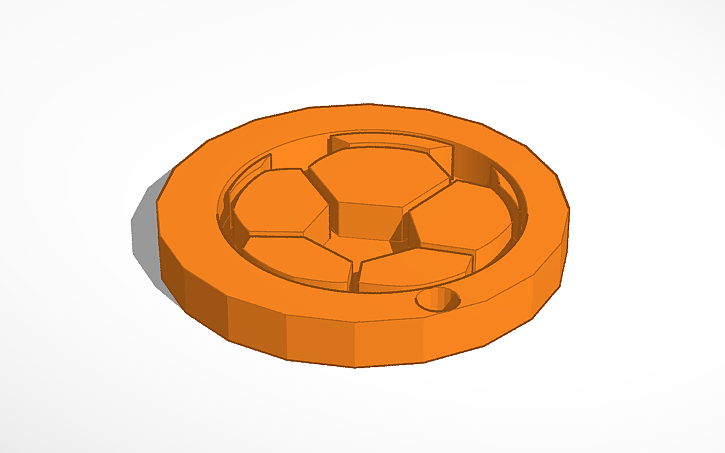 3D design Soccer Ball Keychain - Tinkercad