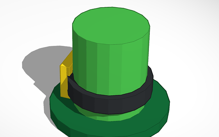 3D design St. Patrick's Day Hat - Tinkercad