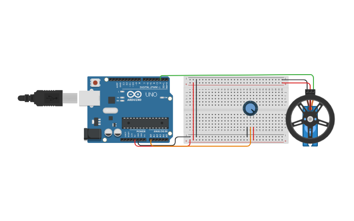 Circuit design EXPERIMENT D. CONTINUOUS MICRO SERVO | Tinkercad Circuit design EXPERIMENT D. CONTINUOUS MICRO SERVO | Tinkercad