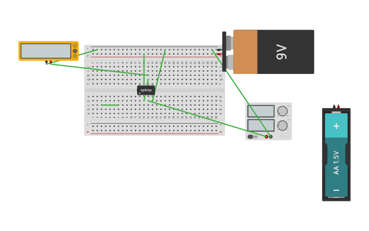Circuit design Circuit Demo (Voltage Follower) | Tinkercad