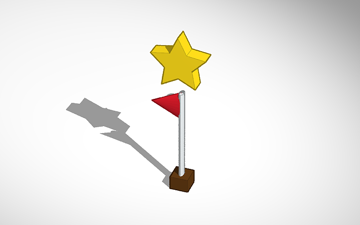 3D design Super Mario Flag Pole - Tinkercad