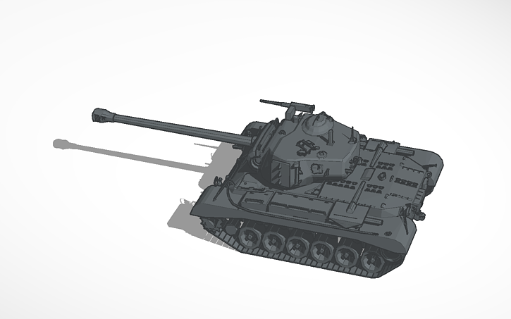 3D design Tank M26 Pershing/Танк М26 Першинг - Tinkercad