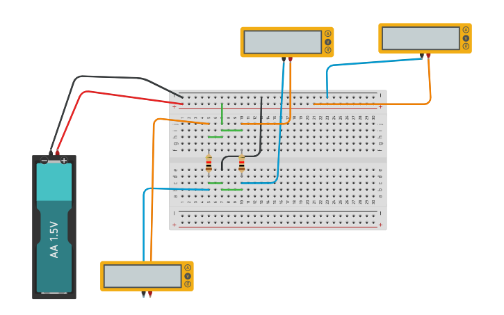 Circuit design Daniel 3A Voltaje en paralelo | Tinkercad