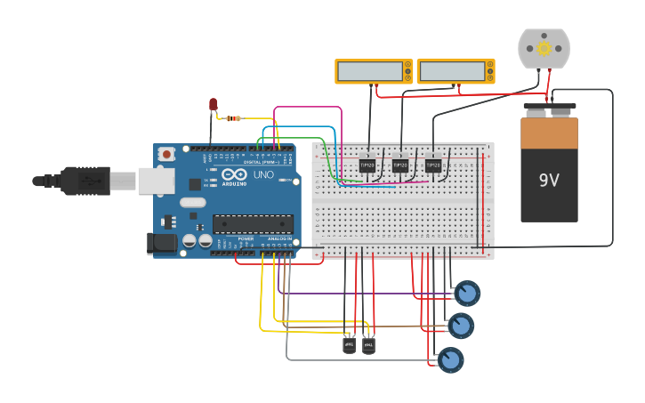 Circuit design ARDUINO PID - Tinkercad