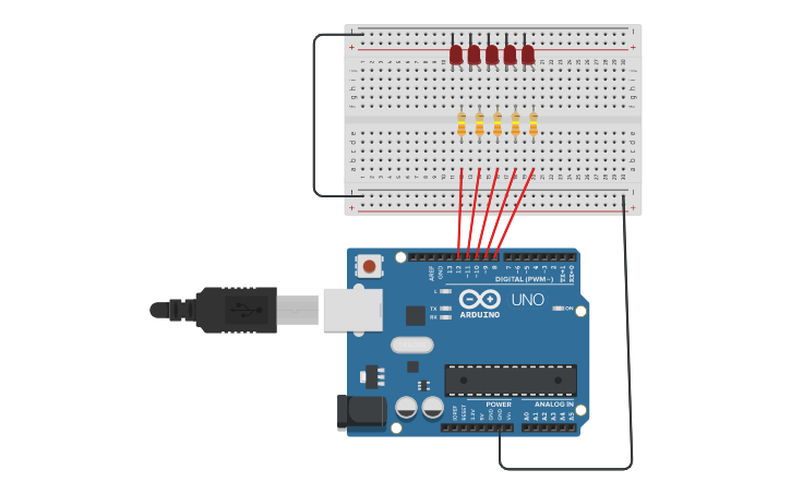Circuit design DDR PORT | Tinkercad