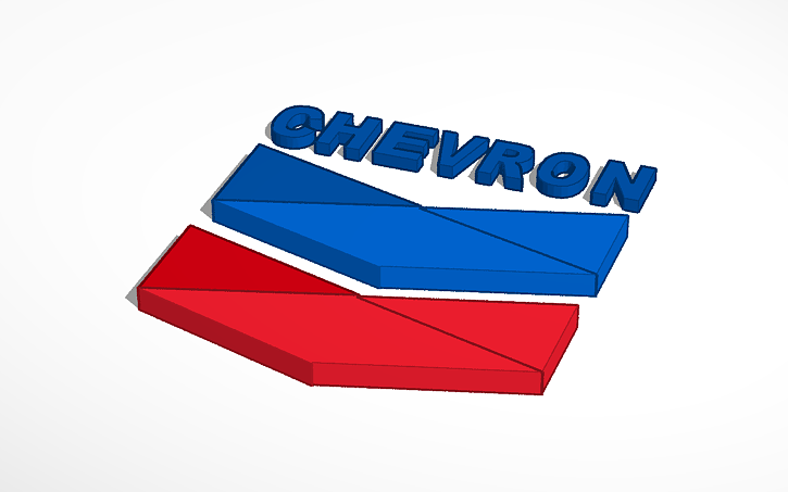 3D design Chevron logo | Tinkercad