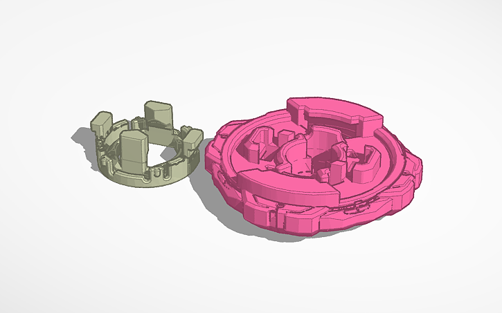 3D design Beyblade X 4-55 ratchet - Tinkercad