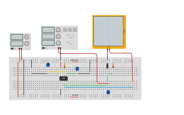 Circuit design M2 DEC Job 21 Monostable Multivibrator(R=15K,C=0.1uf)using 555 - Tinkercad