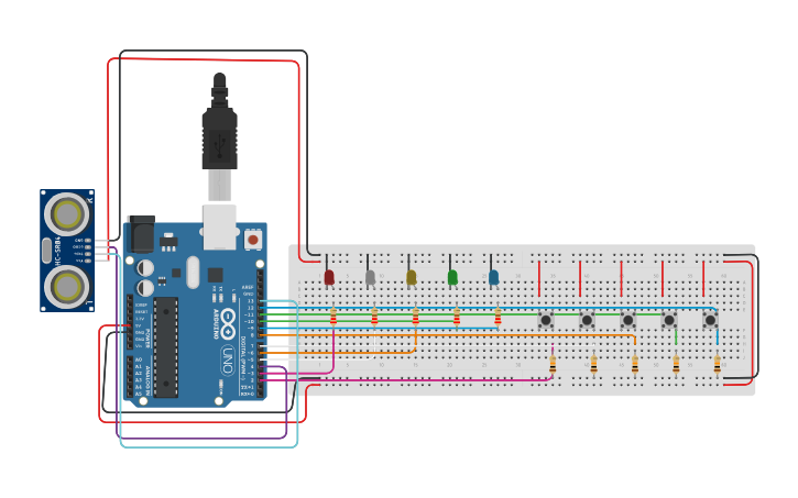 Circuit design Microcontroller System - Tinkercad