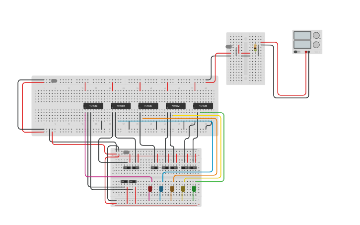 Circuit design Logic Gates - Tinkercad
