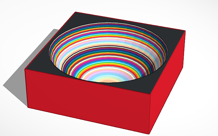 3D design better rainbow box | Tinkercad