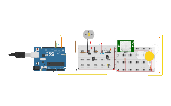 Circuit design Sprinkler - Tinkercad