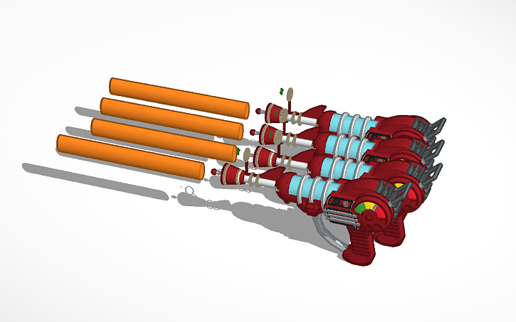 3D design ray guns - Tinkercad