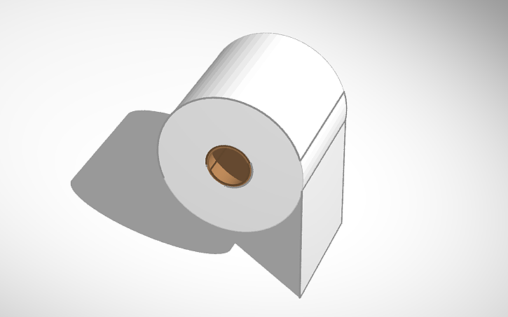 3D design Toilet Paper - Tinkercad