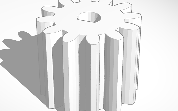 3D design rotation motor gear - Tinkercad
