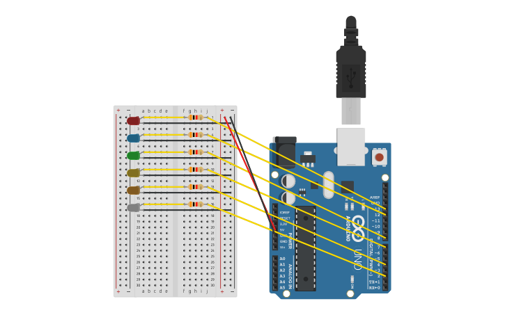 Circuit Design Arduino Led Pattern Tinkercad