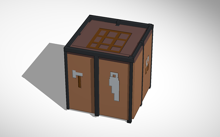 3D design Minecraft Crafting Table - Tinkercad