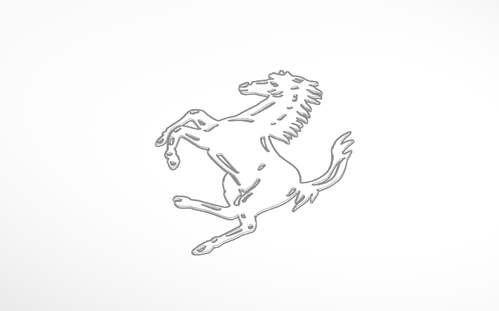 3D design ferrari logo | Tinkercad