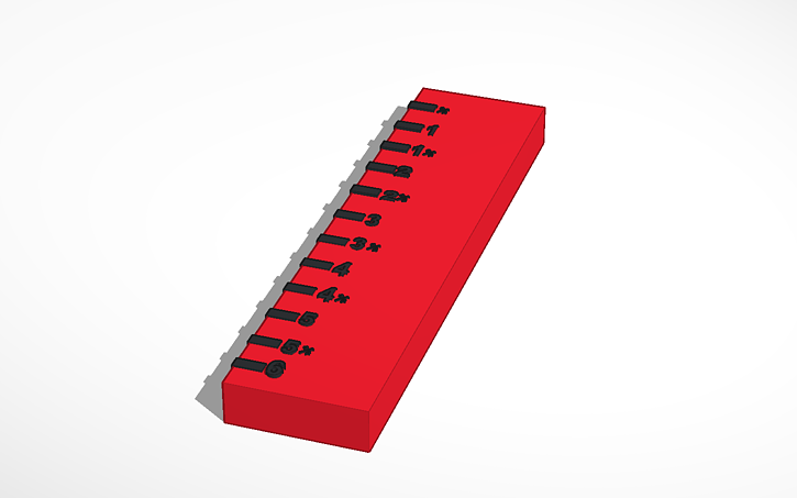 3D design Ruler | Tinkercad