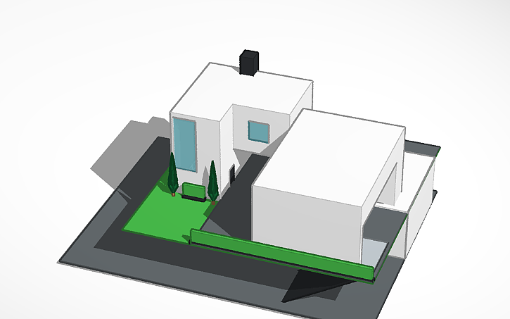 3D design parking garage house - Tinkercad