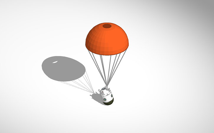 3D design Improved Descent Module on parachute #modularspace - Tinkercad