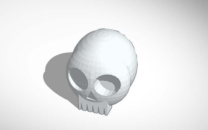 3D design skull comicstyled simple | Tinkercad