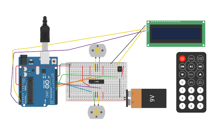 Circuit design Solar Tracker Simulation | Tinkercad
