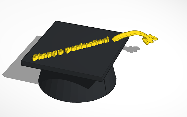 3d Design Graduation Hat Tinkercad
