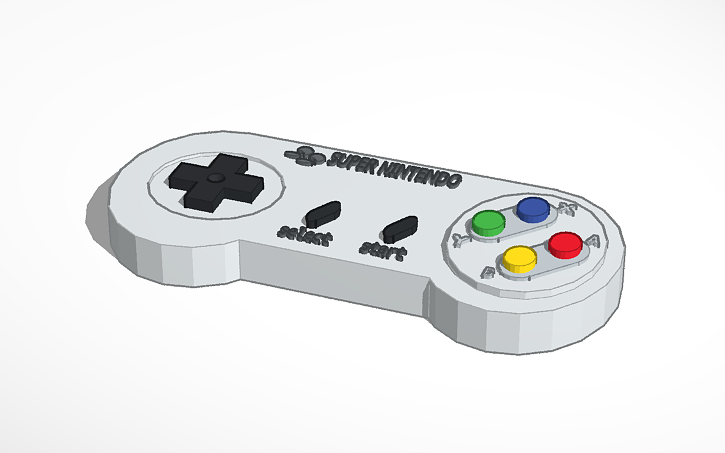 3D design snes controller - Tinkercad