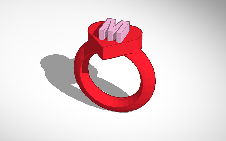 3D design valentines day ring for someone - Tinkercad
