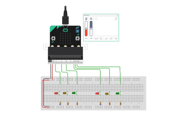 Circuit design Semafor - Tinkercad