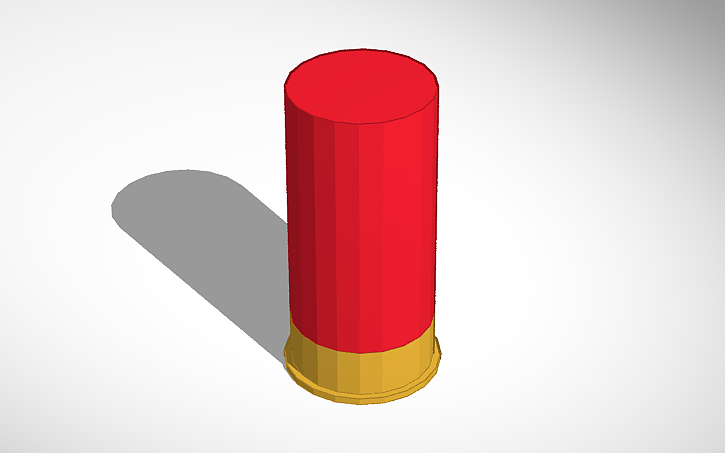 3D design Shotgun shell - Tinkercad