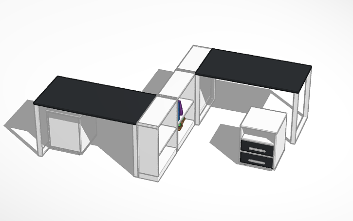 3D design Copy of Copy of office table design - Tinkercad