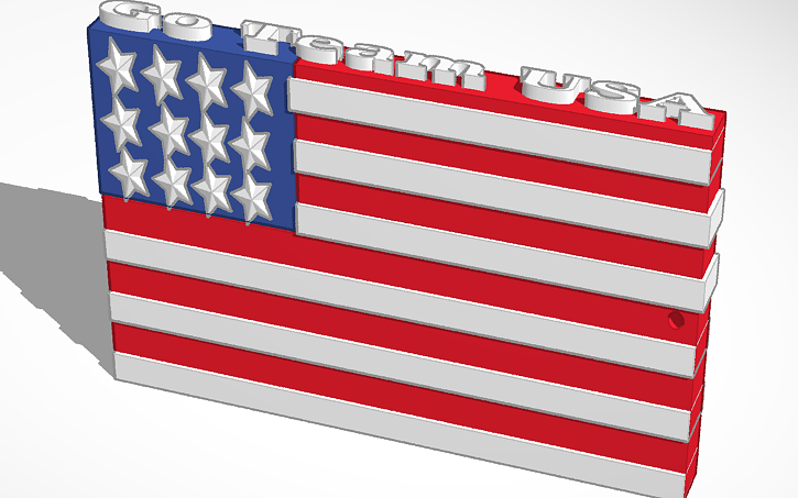 3D design American Flag | Tinkercad