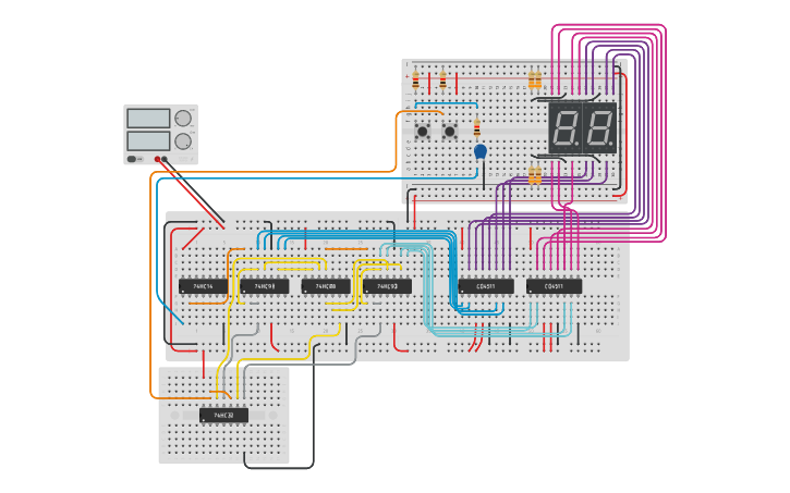 Circuit Design Binary Counter W Reset Tinkercad