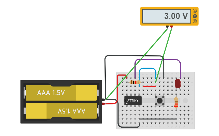 Circuit design Controle digital - Debounce | Tinkercad
