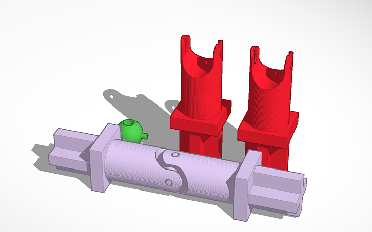 3D design universal joint small straw - Tinkercad