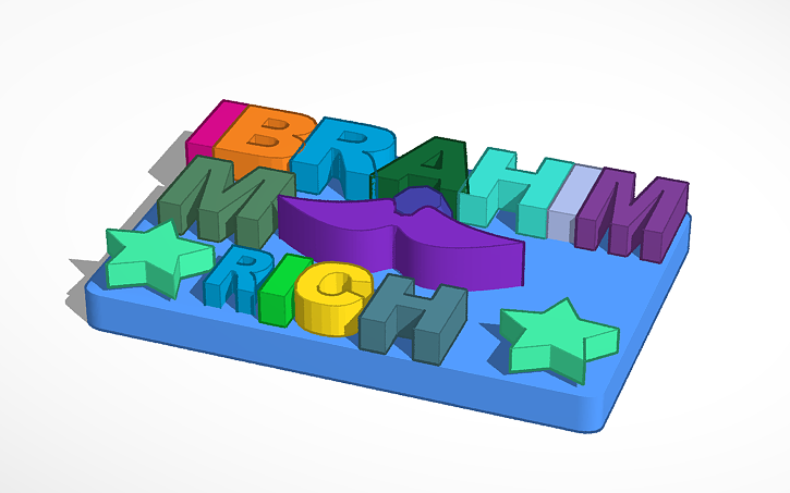3D design Ibrahim's business cards - Tinkercad