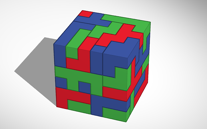 3D design 6 x 6 puzzle cube - Tinkercad