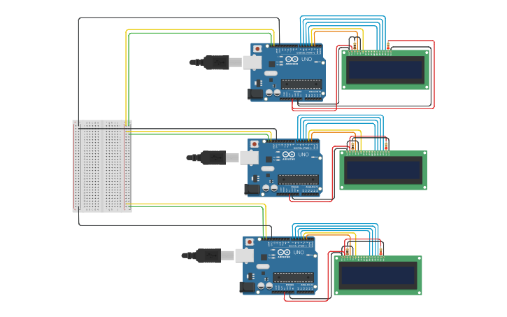 Circuit Design I2c 3 Arduino Cristal Líquido Tinkercad