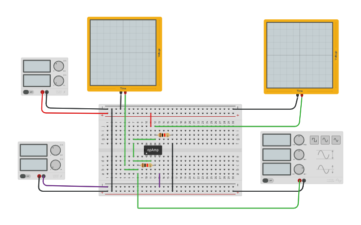 Circuit design Copy of Lab 3A: Voltage Follower - Tinkercad