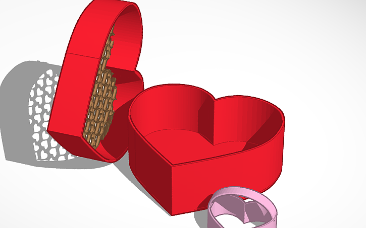 3D design Heart Box Lid | Tinkercad