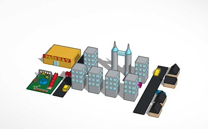 3D design Copy of city - Tinkercad