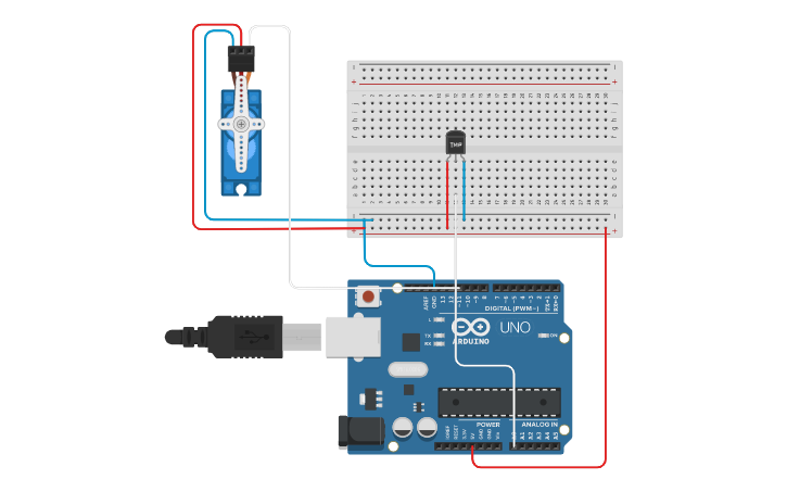 Circuit design Air conditioner - Tinkercad