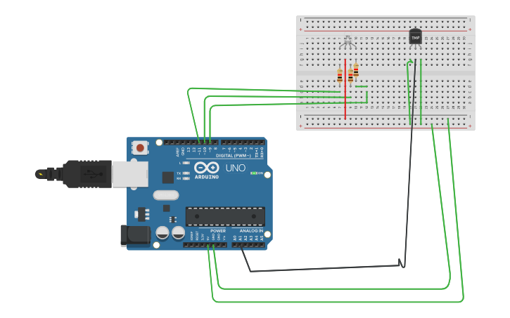 Circuit Design Temperature Monitoring In Patients Tinkercad