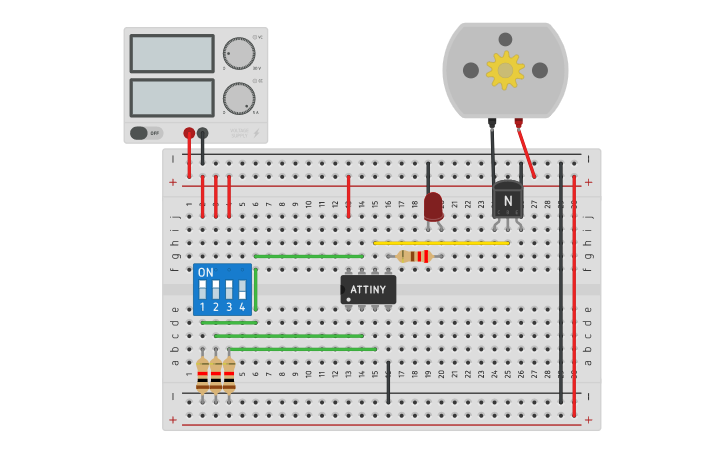 Circuit design practica 2 de operadores logicos | Tinkercad