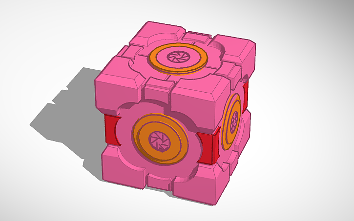 3D design Weighted Storage cube (Portal 2) | Tinkercad