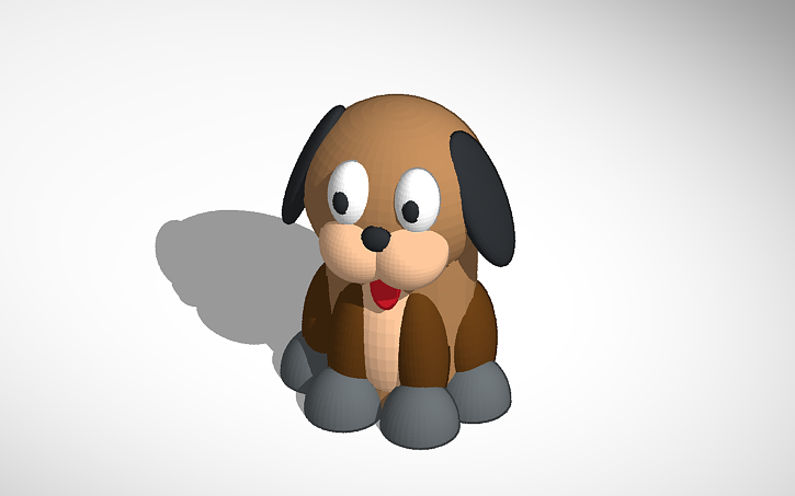 3D design Scout the cartoon dog - Tinkercad